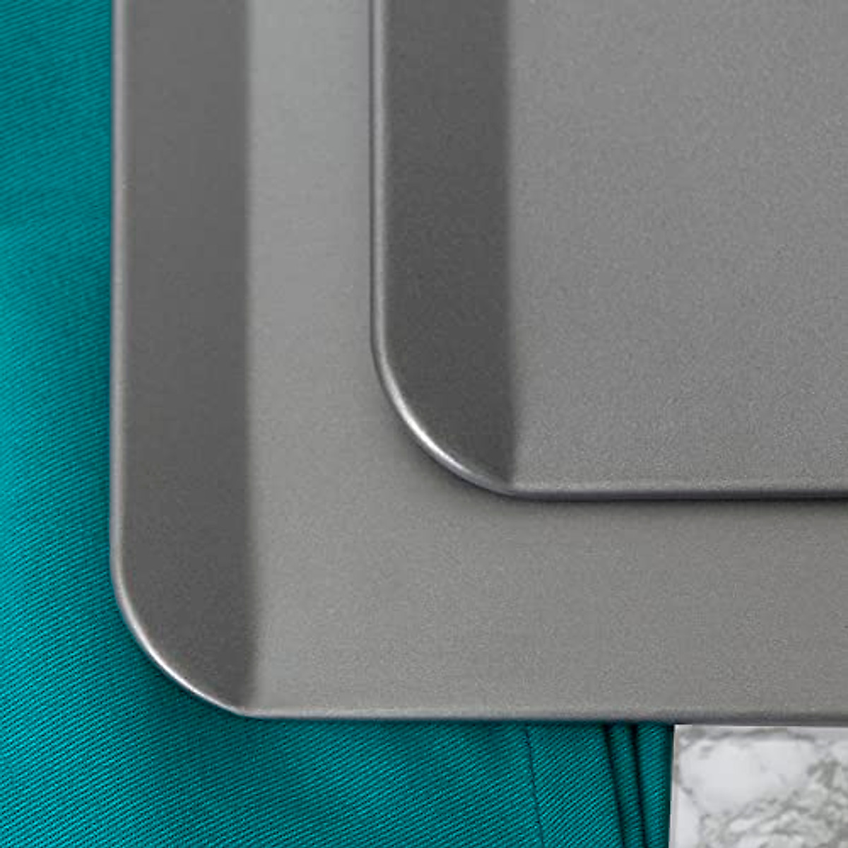 G & S Metal Products Company OvenStuff Nonstick Cookie Slider Baking Sheets, Set of 2, Gray