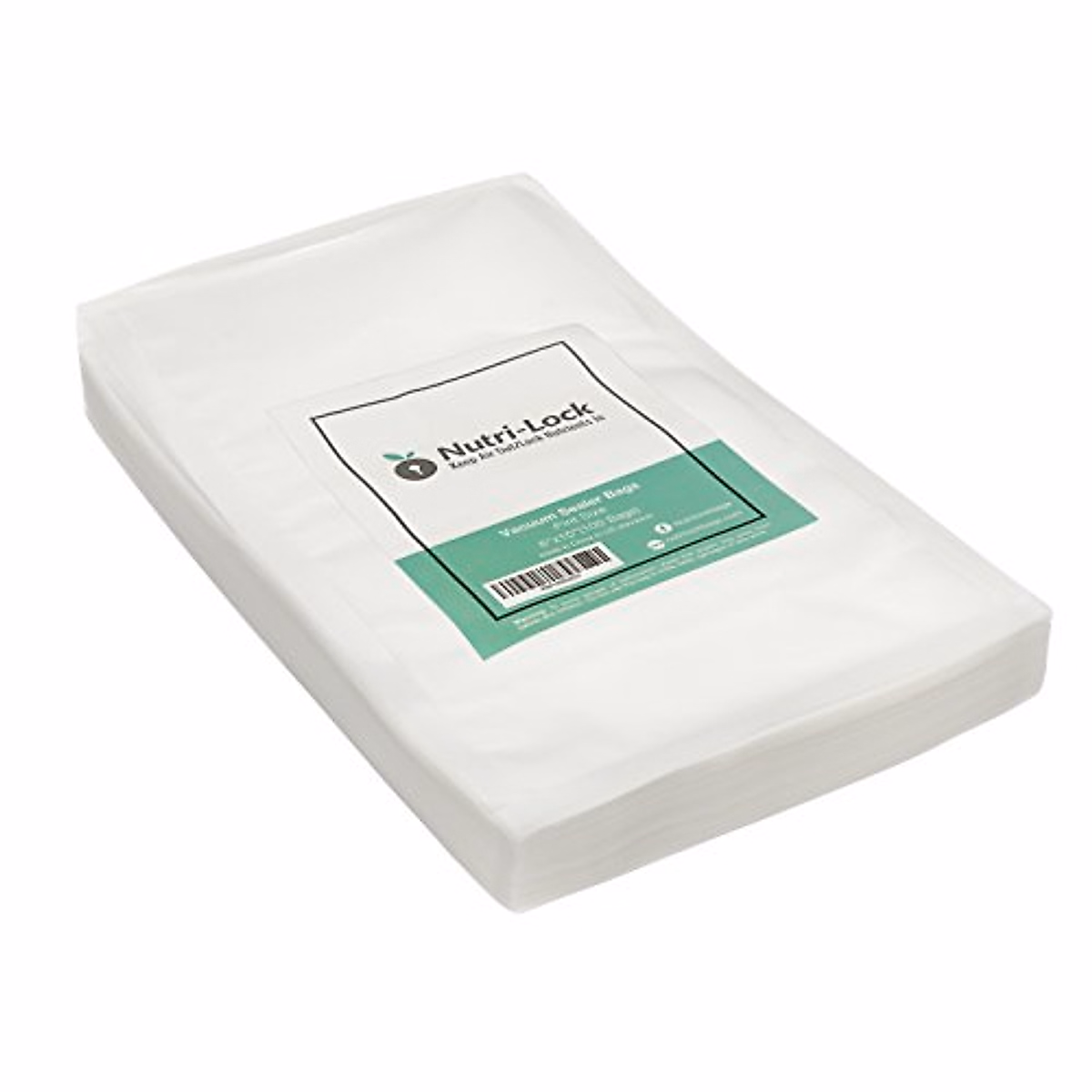 Nutri-Lock Vacuum Sealer Bags, 100 Pint Bags 11x16 Inch, Commercial Grade with BPA Free, Perfect for Airtight Storage and Sous Vide