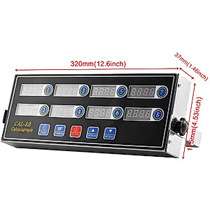 Digital Kitchen Timer Cooking Clock Reminder Big Stainless Steel 8 Channel Timers with Stand Suitable for Business Restaurant Kitchens