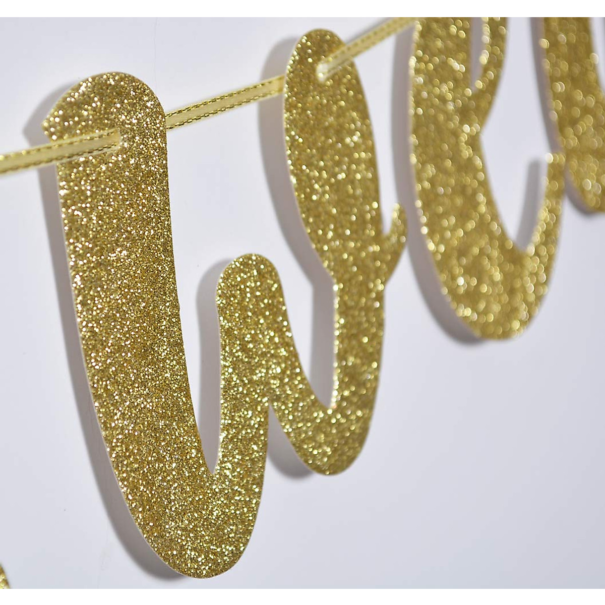 Taco Bout a Wedding Gold Glitter Banner Sign Garland for Mexican Fiesta Themed Bridal Shower Bachelorette Party Wedding Decorations Engagement Supplies Cursive Bunting Photo Booth Props