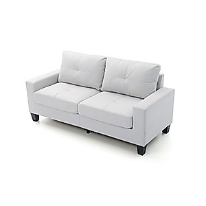 Glory Furniture Newbury Faux Leather Modular Sofa in White
