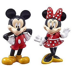 DecoSet® Disney Mickey Mouse and Minnie Mouse Cake Topper, 2-Piece Topper Set, Durable Food-Safe Plastic