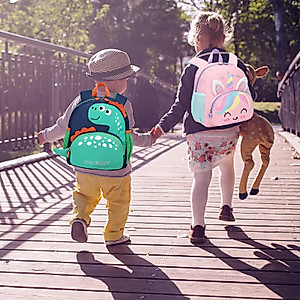 DNSHAN 3D Animal Toddler Bag Girls Boys, Preschool Kindergarten Daycare Nursary Travel Mini Toddler Bookbag with Anti-Lost Safety Rope,School Bag for Baby Girl Boy 1-4 Years,Unicorn