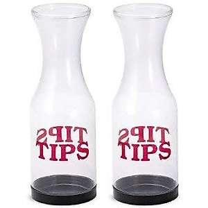 TableCraft #812 Tip Jar with Removable Anti Theft Bottom - Pack of 2 pcs