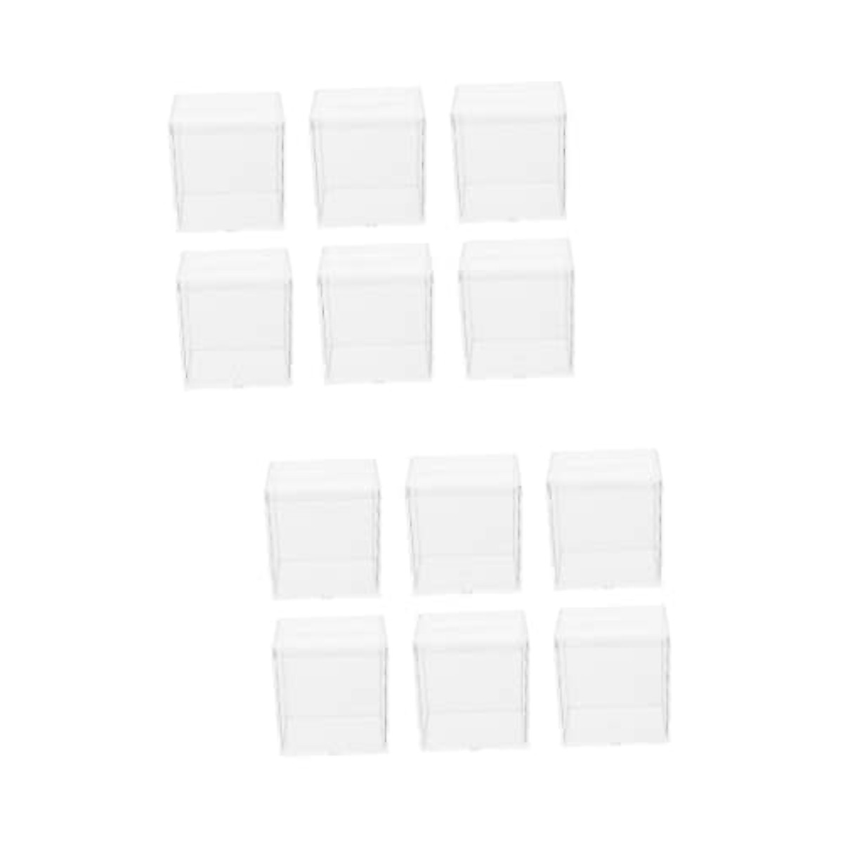 Alipis 12 Pcs Square Transparent Gift Box Multifunction Candy Stand