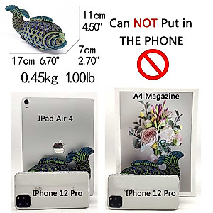 Boutique De FGG Super Mini Women Fish Evening Bags Crystal Clutch Purse Wedding Party Rhinestone Handbags (Pink&Green)