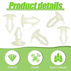 100 Pcs Strapping Rivets 15/64 Inch Hole Patio Strapping Fasteners for Patio Furniture Repair Webbing Lawn Chair Lounge Accessories, 0.66 x 0.48 Inch (White)