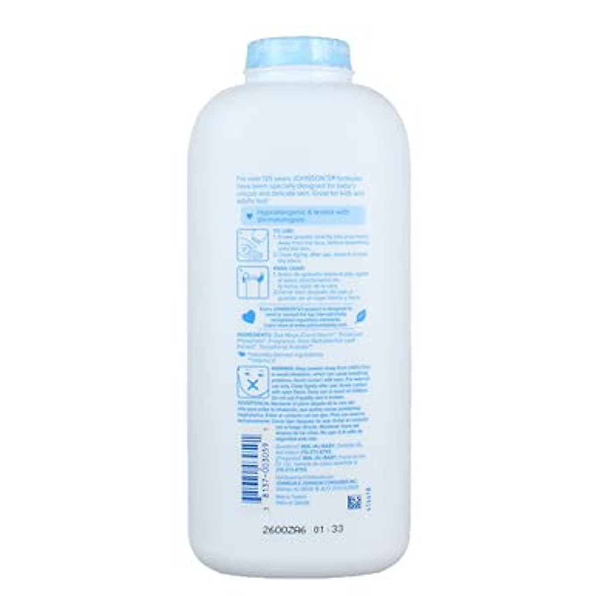 Johnson's Pure Cornstarch Baby Powder with Aloe Vera & Vitamin E, 22 oz - Packaging May Vary