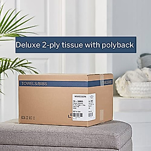 McKesson Procedure Towels, Non-Sterile, 2-Ply, White, Diamond Embossed, Disposable, 13 in x 18 in, 500 Towels, 1 Pack