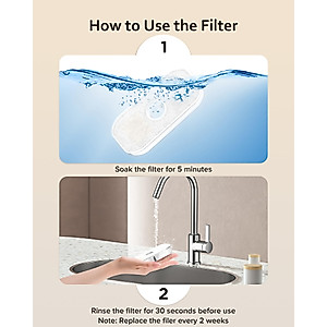 PEKTACO Replacement Filters for Wireless Cat Water Fountain SSPF-V04, 2.8L/95oz Automatic Pet Water Fountain Replacement Filters (4 Pack)