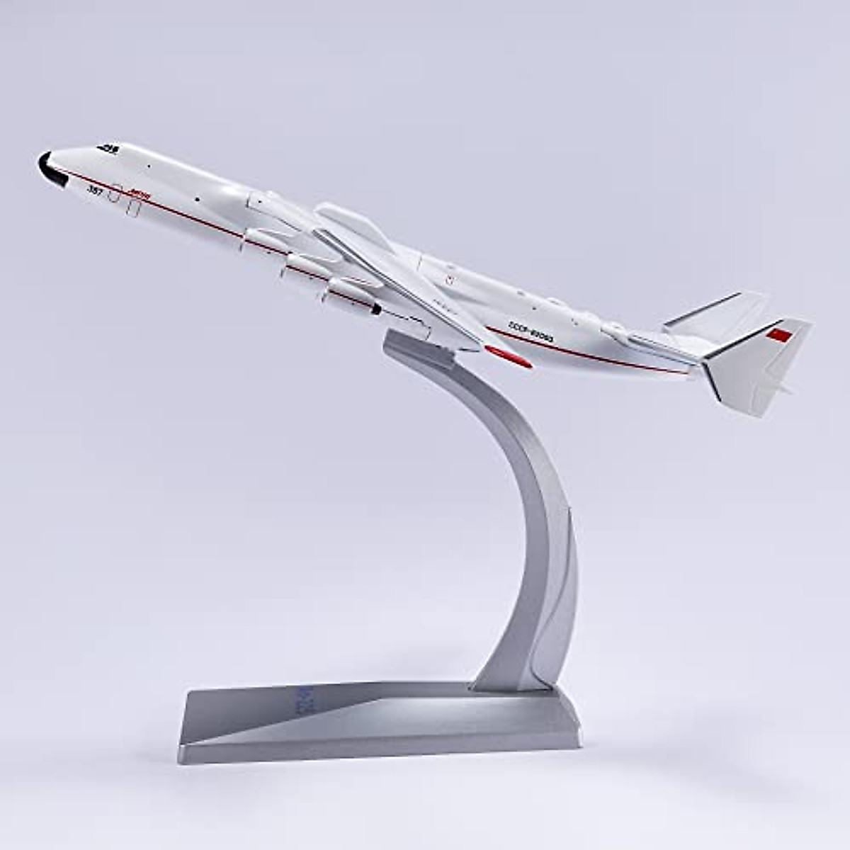 NUOTIE AN-225 Mriya 1:400 Scale Model Aircraft Kit Toy, Metal Die-cast Transport Aircraft Model with Display Stand, Adult Airplane Model Kits Gift (Russia)
