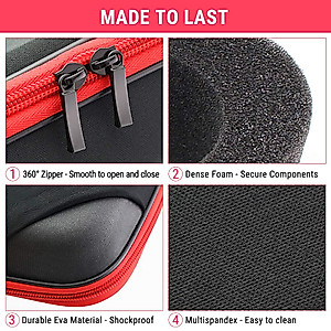 ThermoPro TP99 Hard Carrying Case Storage Bag for TP-20, TP-08S, TP-07 Wireless Remote Digital Cooking Food Meat Thermometer, Shockproof Waterproof Black Travel Protective Case/Box/Organizer