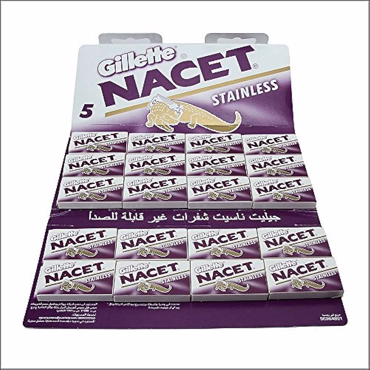 100 NACET STAINLESS Double Edge Razor Blades
