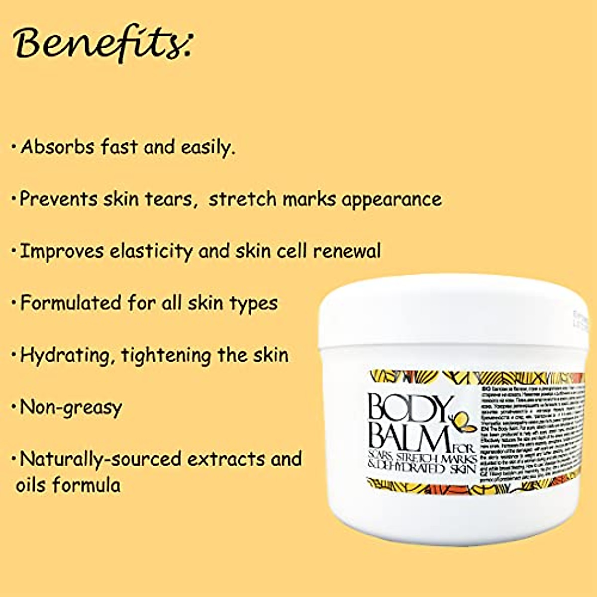 Stretch Mark Remover Cream | Firming, Hydrating, Tightening, Improves Skin Elasticity | Deep Moisturizing Post-Pregnancy Body cream for stretch marks | Naturally-Sourced Extracts and Oils Formula