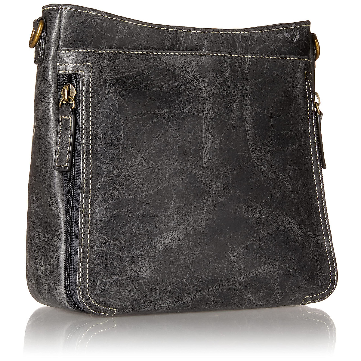 Gun Tote'n Mamas womens Bag Concealed Carry Distressed Buffalo Crossbody Organizer by Gun Tote n Mamas Grey , Grey, Medium US