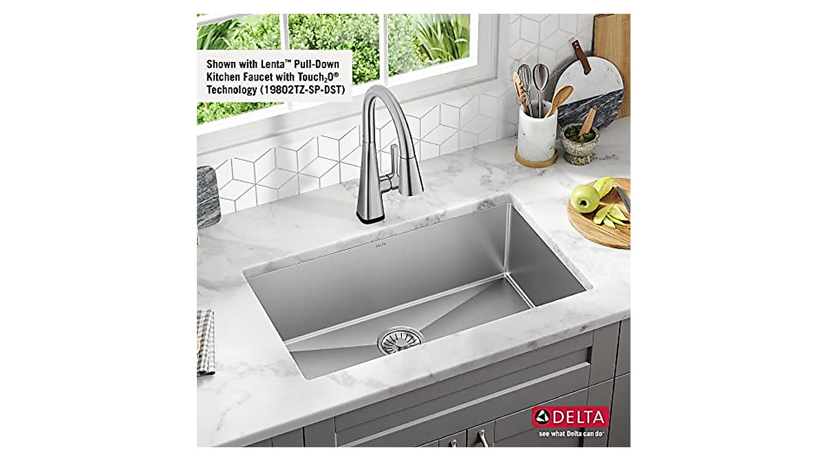 Delta Lenta 30-inch Stainless Steel Undermount Sink - Durable & Stylish