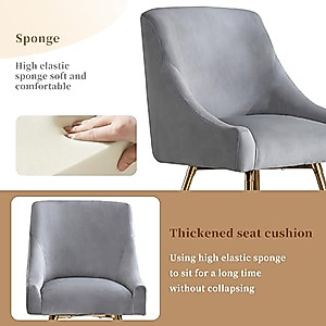 Restworld Velvet Bar Chair Set of 2, Furniture Series Modern Decoration, Polished Gold Metal Legs