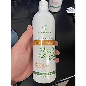 Wild Naturals Organic Body Wash – Moisturizing & Exfoliating Wash for Sensitive, Dry, Itchy Skin – Hydrating Hypoallergenic Body Wash for Men & Women