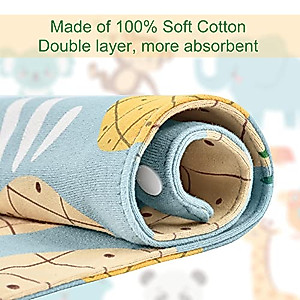 BEBOAN Baby Bandana Drool Bibs, 10-Pack Newborn Bibs for Toddler Girls Drooling Teething, 100% Organic Cotton Soft and Absorbent Baby Bibs, Adjustable Size (Girl)