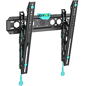 ONKRON Tilting TV Wall Mount for 32-70 Inch TV & Screen, Low Profile TV Wall Mount up to 132 lbs, Slim Fit TV Wall Mount Tilt Down with VESA 75x75-400x400/Universal Wall Mount for TV Black