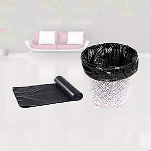 CoCocina 25 Rolls Clear Trash Bag Garbage Bags Liners Bags Strong Bags for Kitchen Bathroom Office - Yellow