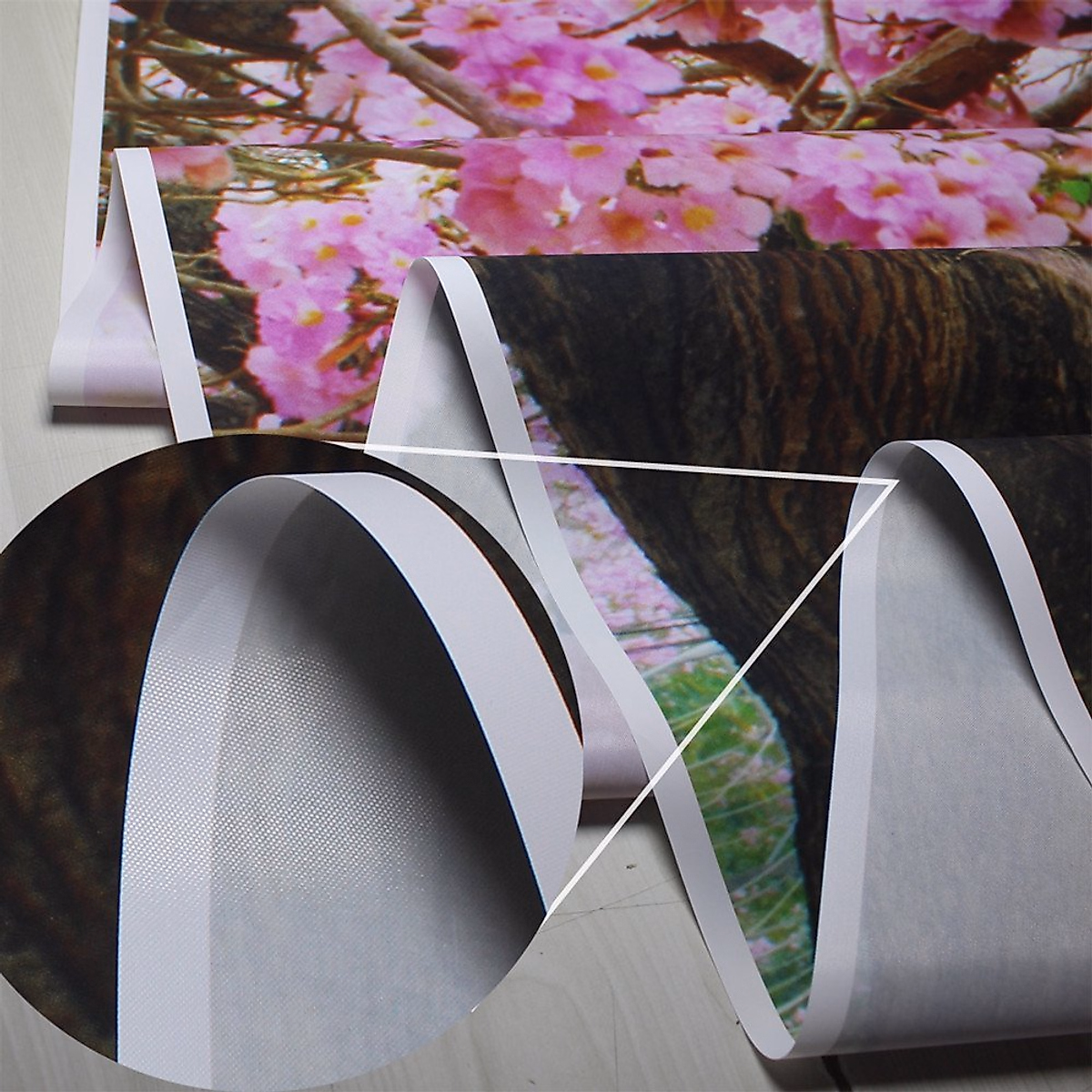 LYWYGG Autumn Scenery Deciduous Background 7x5ft Vinyl Deciduous Mountain Road Photography Backdrop Tree and Yellow Fall Leaves View Background Studio Props CP-67