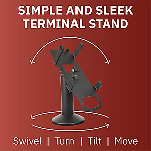 Discount Credit Card Supply DCCStands Swivel and Tilt First Data FD130 / FD150 POS Terminal Stand, Screw-in and Adhesive - Black