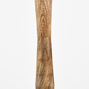 SAFAVIEH Lighting Collection Brodie Farmhouse Coastal Natural Wood 60-inch Floor Lamp (LED Bulb Included)