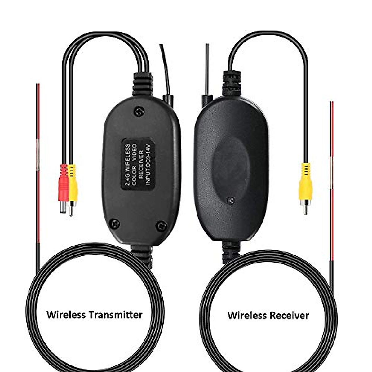 Camecho New 2.4G Wireless Color Video Transmitter and Receiver for The Vehicle Backup Camera Front Car Camera