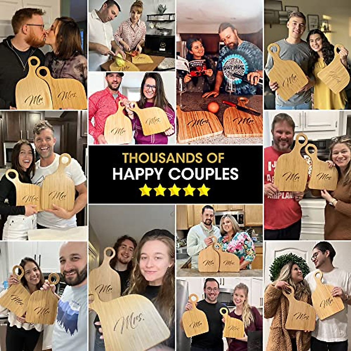 DELUXY Mr & Mrs Cutting Board & Cheese Board- Wedding Gifts for Couples Unique 2023, Mr and Mrs Gifts, Couples Gifts for Him and Her, Bridal Shower Gifts for Bride, Cool Engagement Gifts, Anniversary