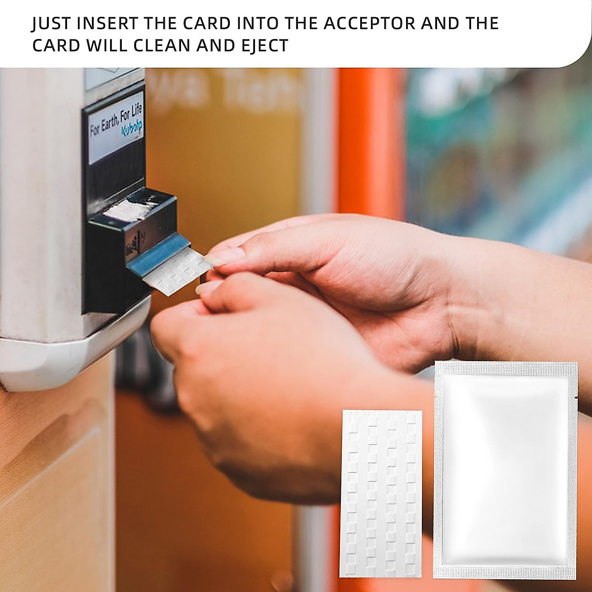 Bill Acceptor Cleaning Cards Currency Counter Cleaning Card Money Counting Machine Cleaning Card Bill Acceptor Cleaner for Vending Machine (20 Cards/Box)