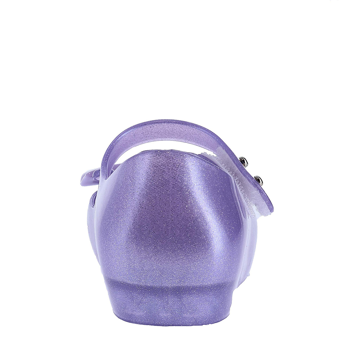 mini melissa Girl's Ultragirl Princess Me BB (Toddler/Little Kid) Clear Glitter Lilac 5 Toddler