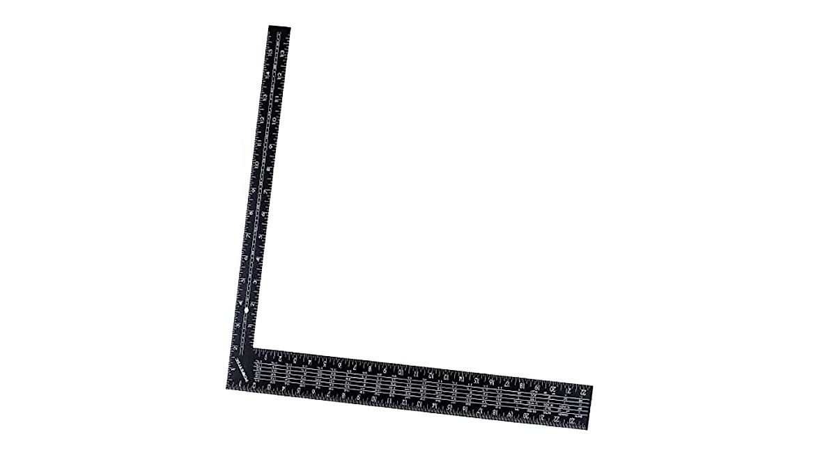 POWERTEC 80008V Steel Framing Square for Precise Carpentry & Construction