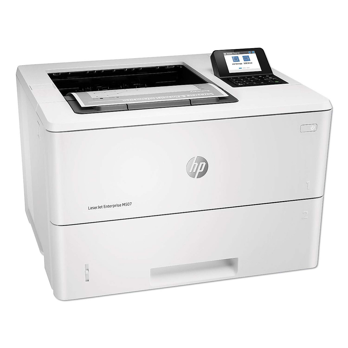 HP LaserJet Enterprise M507n Monochrome Printer with built-in Ethernet (1PV86A), White