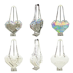 Cute Ita Tote Backpack Clear Window Bag, Kawaii Itabag Crossbody Bag Backpack Design for Women Girls Lolita Cosplay Goth Bag (Gold)