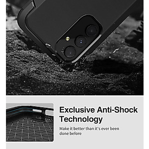 SURITCH for Samsung Galaxy A54 5G Phone Case, Full Body Shockproof Protective Military Grade Rugged Dual Layer Case with Built in Screen Protector -Black