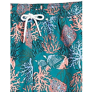 Amazon Essentials Men's 9" Quick-Dry Swim Trunk, Coral Orange, Large