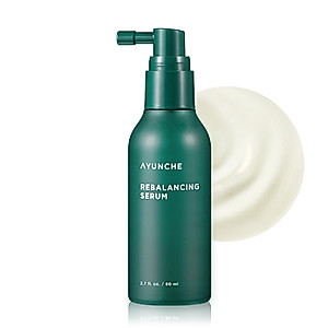 AYUNCHE Rebalancing Hair Serum 2.7 fl oz (80ml) [For All Hair Types] | Hair Root Protection & Strengthening | Scalp cooling effect | Biotin and probiotics | Korean Salon Brand