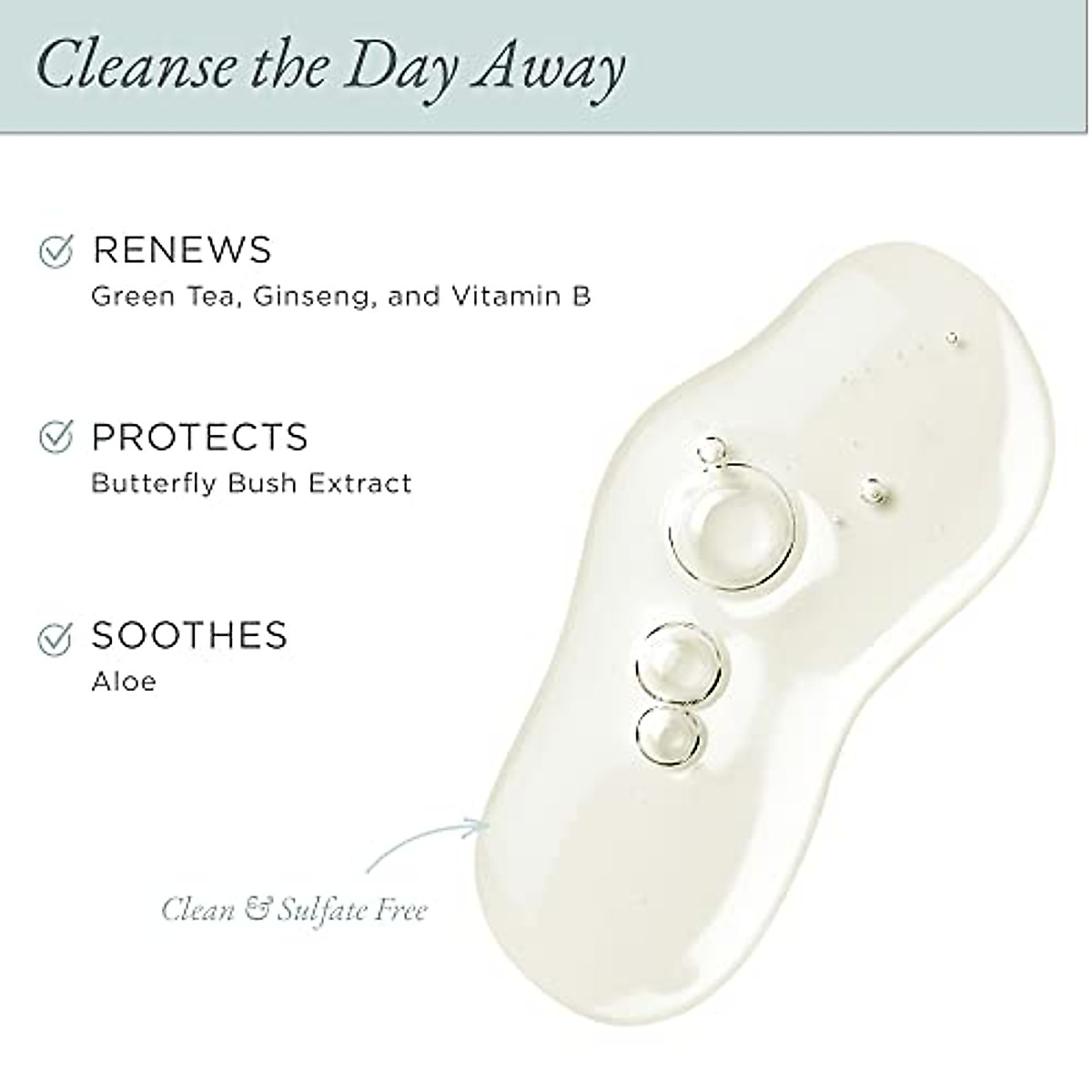 PÜR MINERALS Forever Clean Gentle Facial Cleanser, Sulfate-Free Makeup Remover, Vegan-Friendly Formula, Green Tea, Aloe Vera