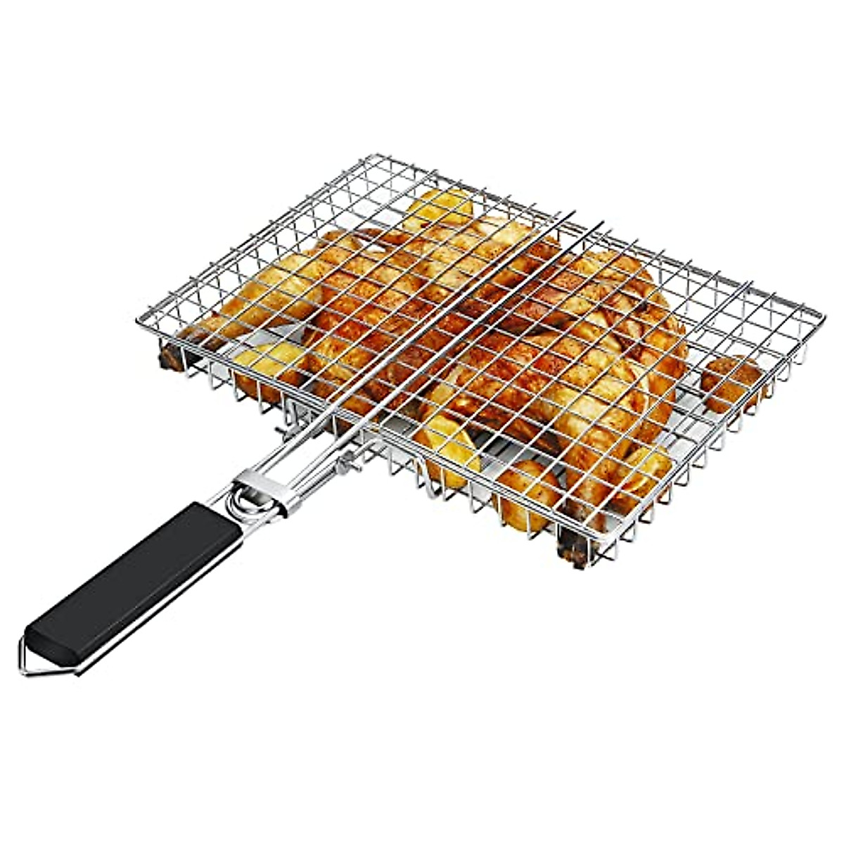 Grill Basket NABAOXUN BBQ Grilling Basket fish grill basket, Grill Basket Grill Rack,Outdoor Grill Accessories