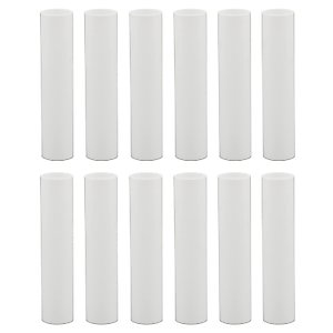 Creative Hobbies® 4" White Plastic Candle Covers Sleeves Chandelier Socket Covers ~ 4 Inch Candelabra Base | Set of 12