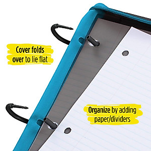 Five Star Flex Hybrid NoteBinder, 1 Inch Ring Binder, Notebook and Binder All-in-One, Teal (73420)
