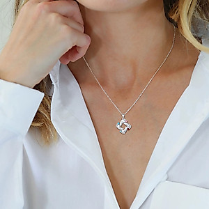 ChicSilver Sterling Silver Custom Feet Pendant Necklace for Women Personalized Mothers Necklace with 4 Simulated Birthstones 4 Names Engraved Mother Day Jewelry Gift for Mom Grandma