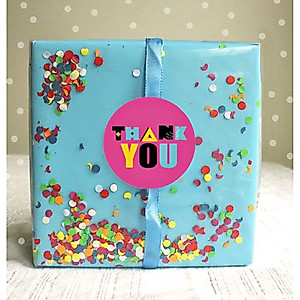 Hohamn 1.5" Thank You Stickers Roll 500PCS Cute Art Stickers for Bubble Mailers Packaging Wedding Baby Shower Birthday