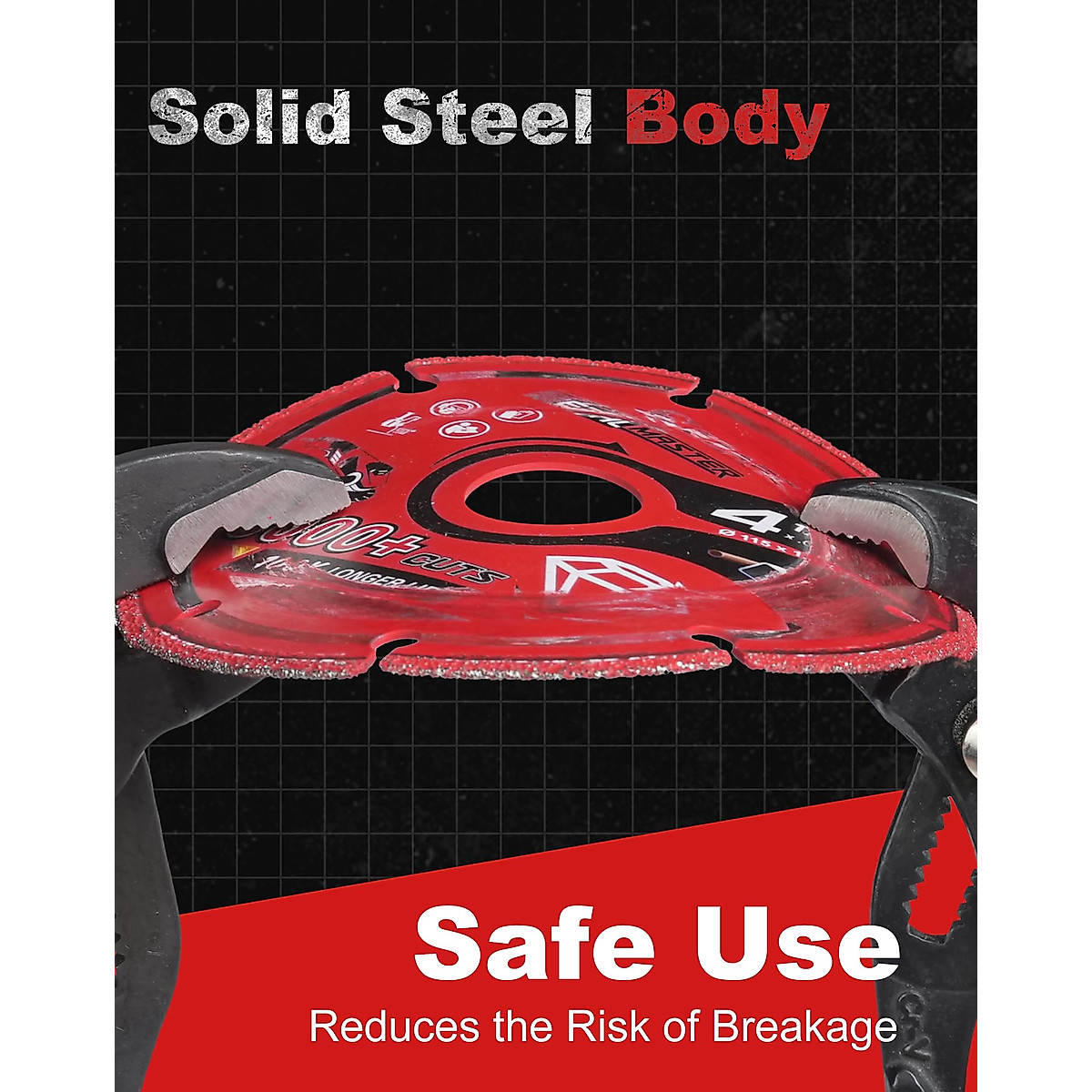 EZARC 4 1/2 Cut Off Wheels, Carbide Cutting Wheel, Angle Grinder Cutting Disc on Wood & Nails, Plaster, Plastics, 1Pack