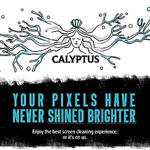 Calyptus Screen Cleaner Spray Kit | (2X) 16oz Sprayer Bottle + (4X) XL Microfiber Cleaning Cloth | Alcohol Free | Phone, Laptop, TV Screen, iPad, iPhone, MacBook Pro, Computer Monitor, Car Screen