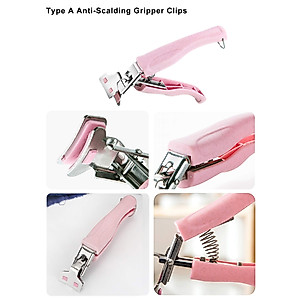 SPTECHMAKE Stainless Steel Anti-Scalding Dish Plate Gripper Clips Tongs Clamp Holder for Moving Hot Plate or Bowls with Food Out from Instant Pot Microwave Oven (2Pack)