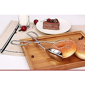 KEBE 2-PACK Serving Tongs for Buffet Party Catering .Thickening Food Serving Tongs Salad / Cake / Bread Tongs Kitchen Tongs, Stainless Steel