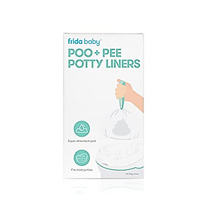 Frida Baby Poo + Pee Potty Liners | Leak-Proof, Super-Absorbent Liners Fits Most Potty Chairs for Easy Cleanup