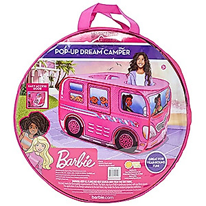 Barbie Camper Pop Up Play Tent – Large Princess Castle Tent for Girls | Folds for Easy Storage with Carrying Bag Included | Amazon Exclusive – Sunny Days Entertainment